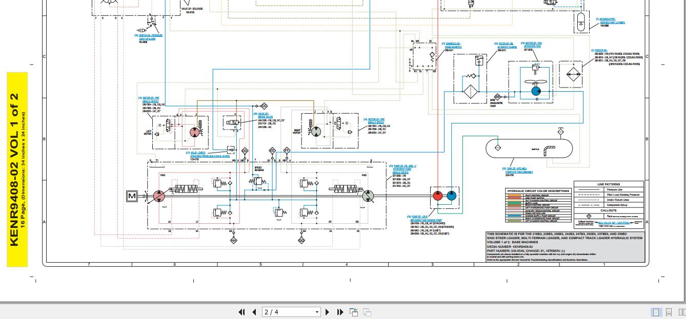 Caterpillar Skid Steer Loader 236B3 A9H Operators Service Manual Schematics