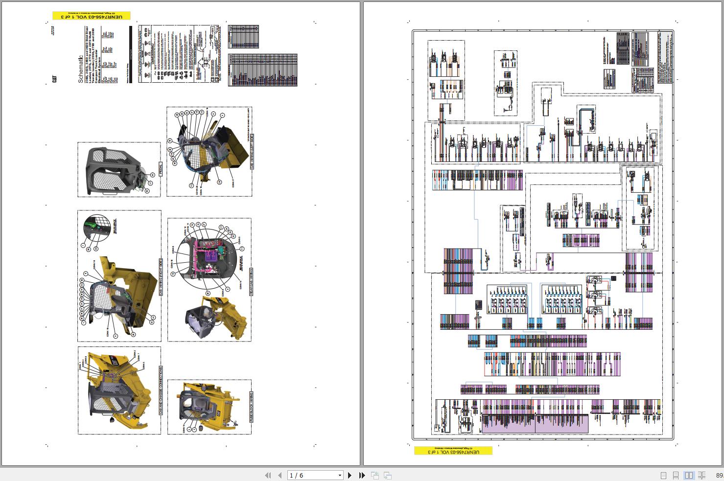 Caterpillar Skid Steer Loader 246D BYF Operators Service Manual Schematics