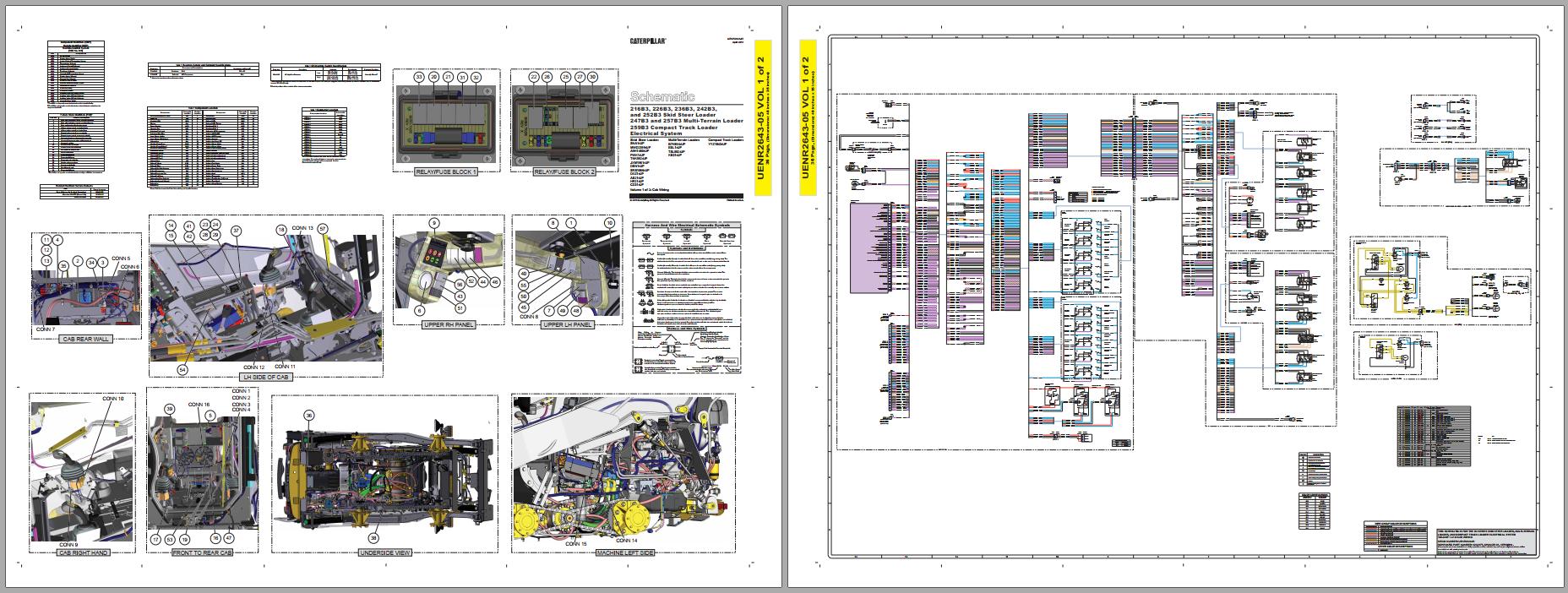 Caterpillar Skid Steer Loader 252B3 TNK Operators Service Manual Schematics