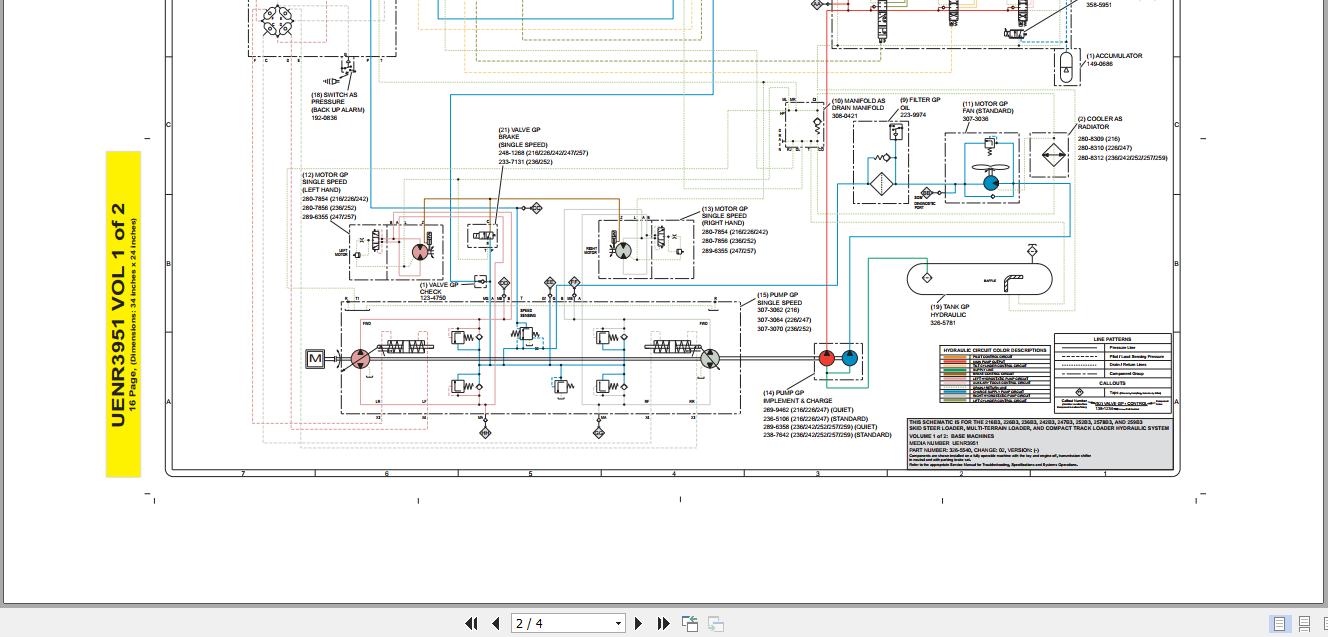 Caterpillar Skid Steer Loader 252B3 TNK Operators Service Manual Schematics