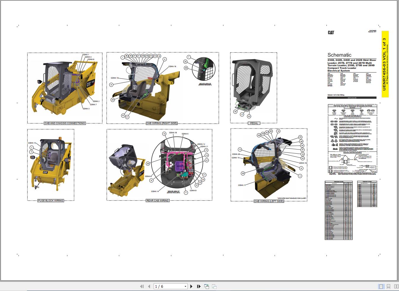 Caterpillar Skid Steer Loader 262D LST Operators Service Manual Schematics