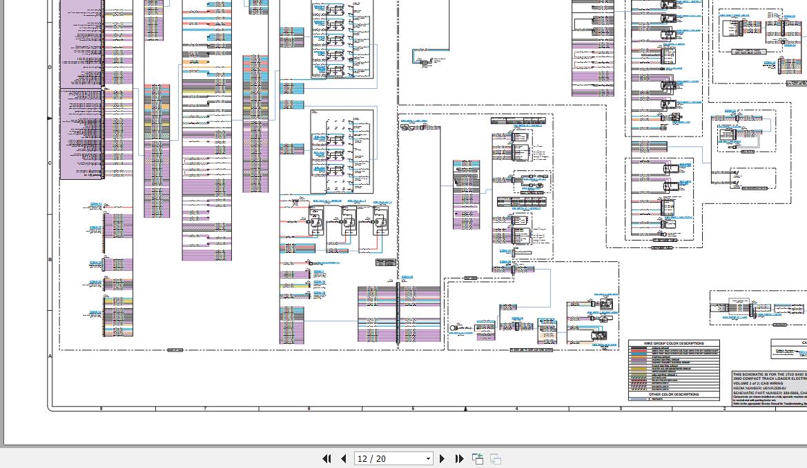 Caterpillar Skid Steer Loader 272D B5W Operators Service Manual Schematics