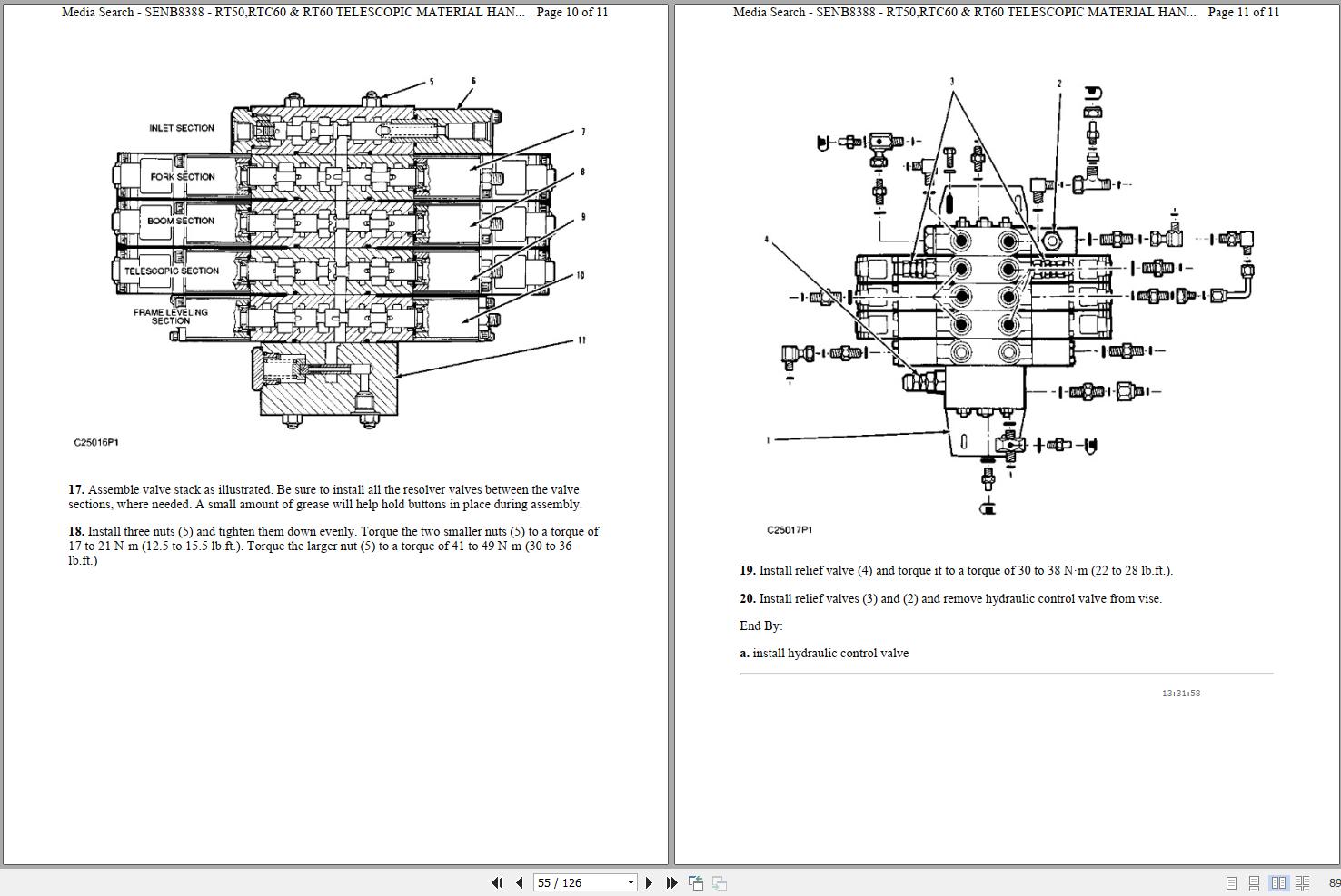 Caterpillar Telehandler RT50SA 8DJ Operation Maintenance and Service Manual