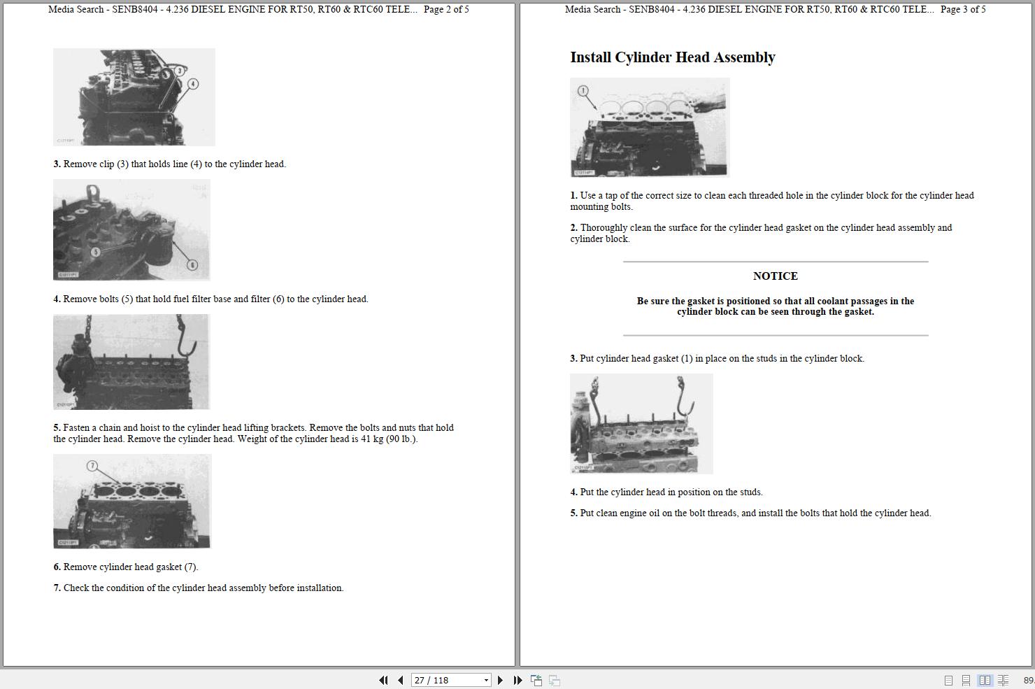 Caterpillar Telehandler RT60 4XG Operators Service Manual Schematics