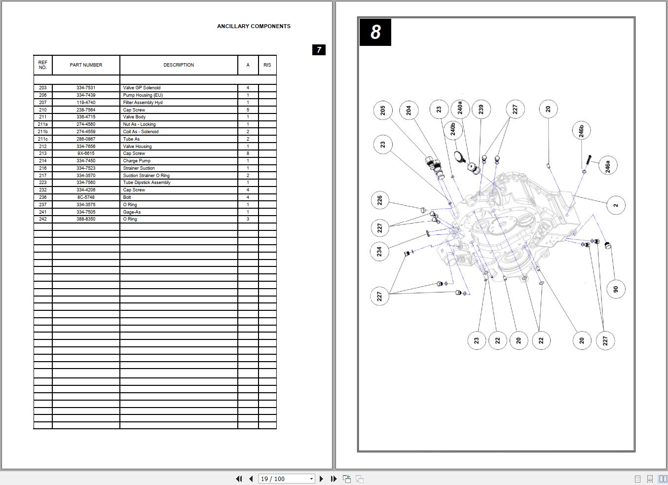 Caterpillar Telehandler TH407C MLH Operators Service Manual Schematics