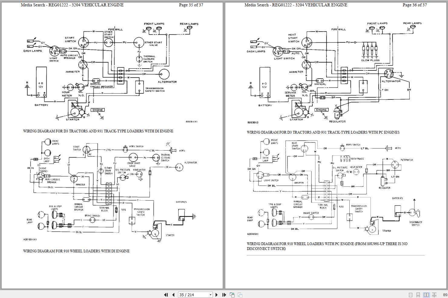 Caterpillar Track-Type Loader 931 78U Operators Maintenance Service Manual