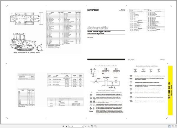 Caterpillar Track-Type Loader 963B 9BL Operators Service Manual Schematics