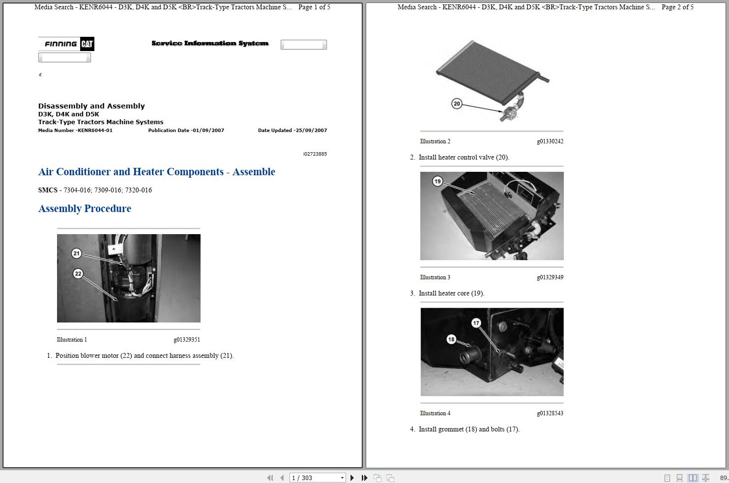 Caterpillar Track-Type Tractor D4K MMM Operators Service Manual Schematics