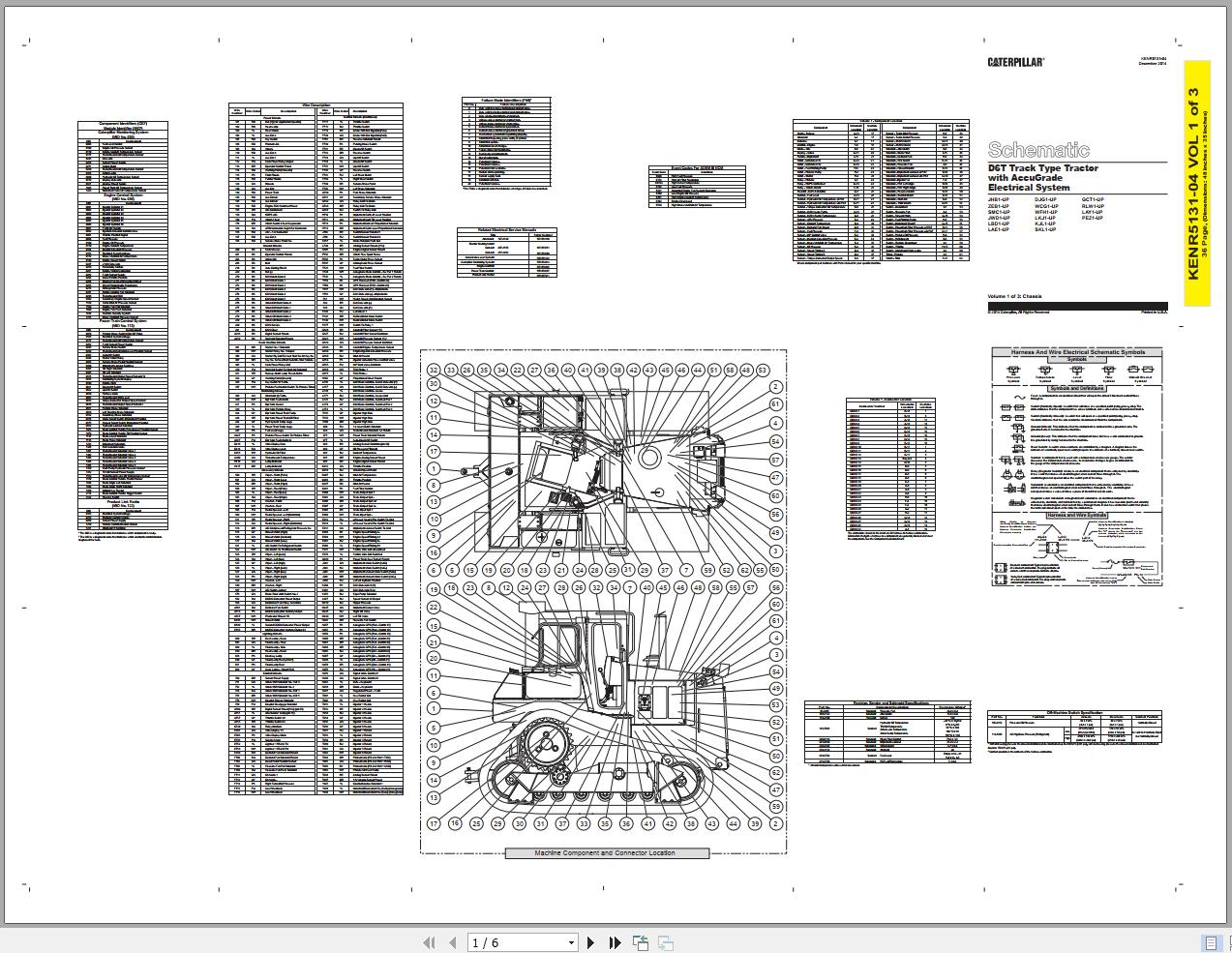 Caterpillar Track-Type Tractor D6T DJG Operators Service Manual Schematics
