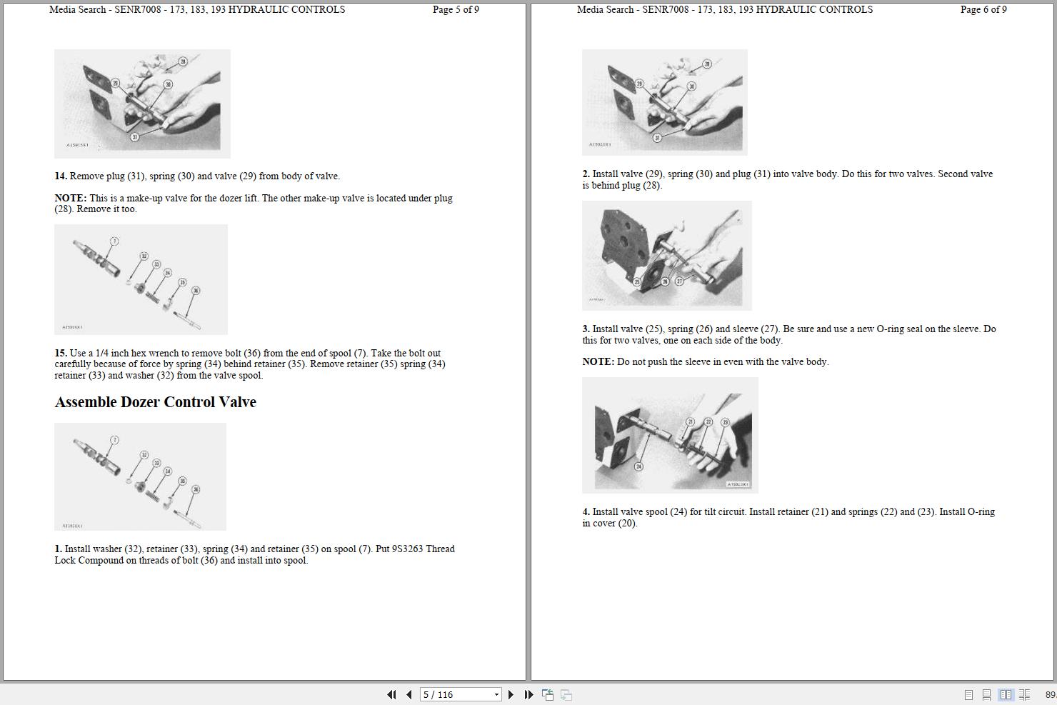 Caterpillar Track-Type Tractor D9H 90V Operators Maintenance Service ...