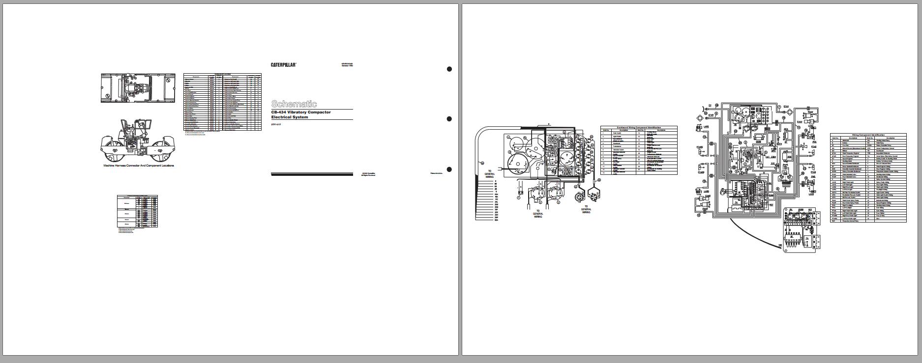 Caterpillar Vibratory Compactor CB-434 3TF 8SF Operators Service Manual ...