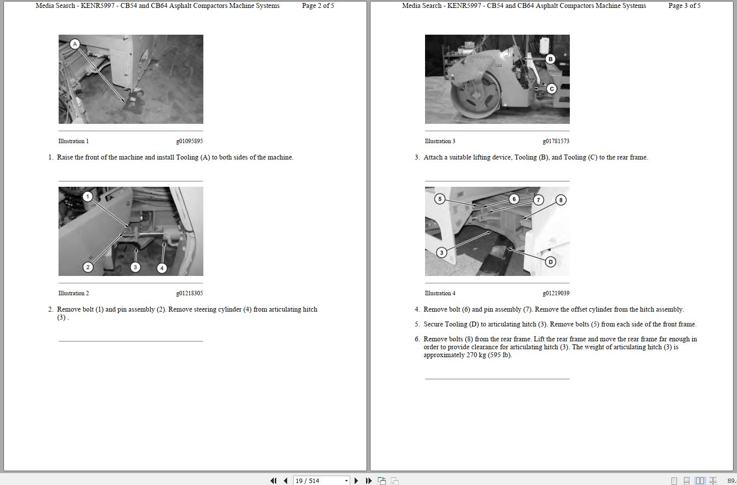 Caterpillar Vibratory Compactor CB-64 DJM Operators Service Manual ...