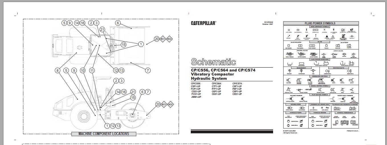 Caterpillar Vibratory Compactor CS-56 JMM Operators Service Manual ...