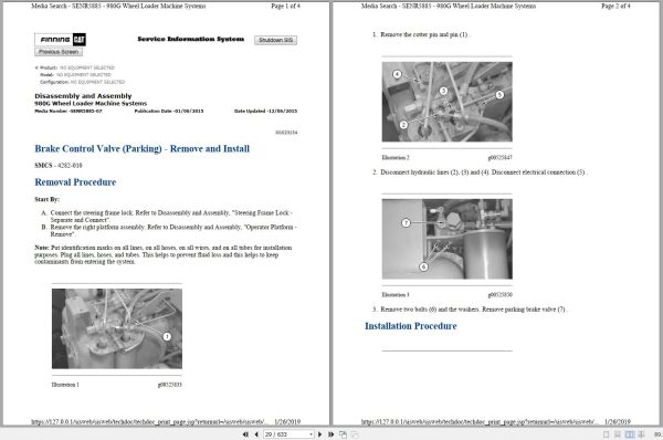 Caterpillar Wheel Loader 980G 2KR Operators Service Manual Schematics