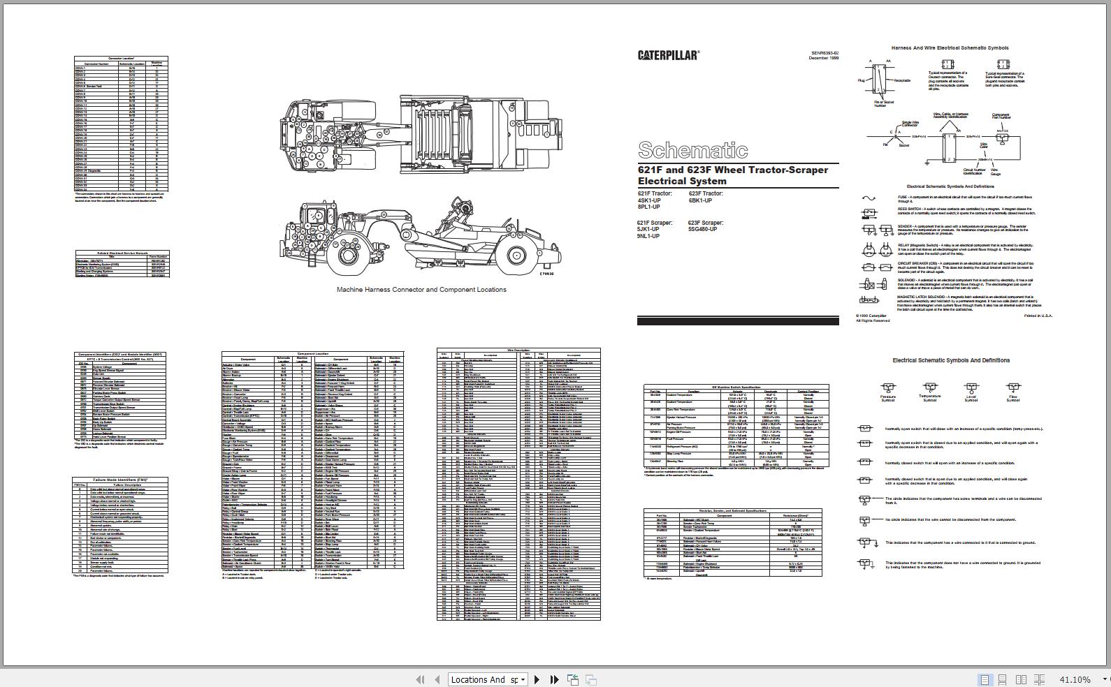 Caterpillar Wheel Tractor Scraper 623F 6BK Operators Service Manual ...
