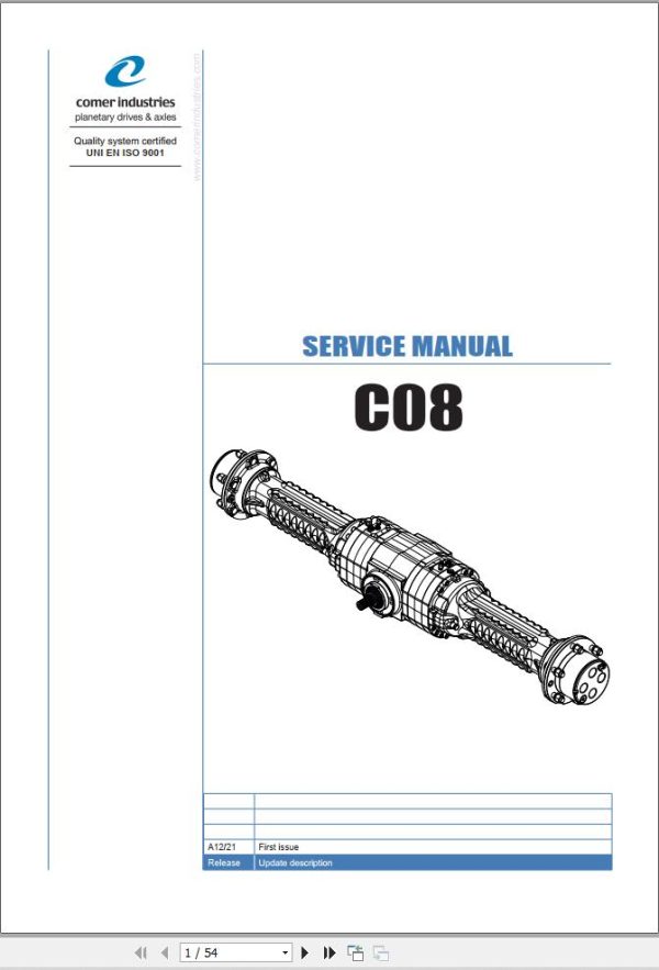Comer Industries Axle C08 Service Manual