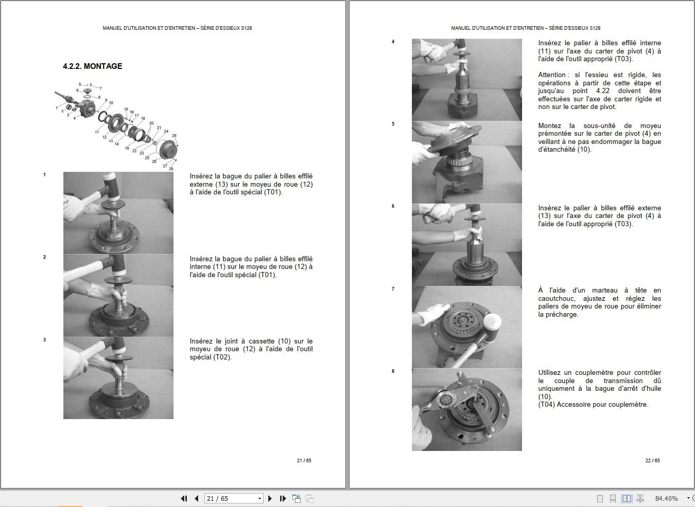 Comer Industries Axle S128 Series Operation And Maintenance Manual FR