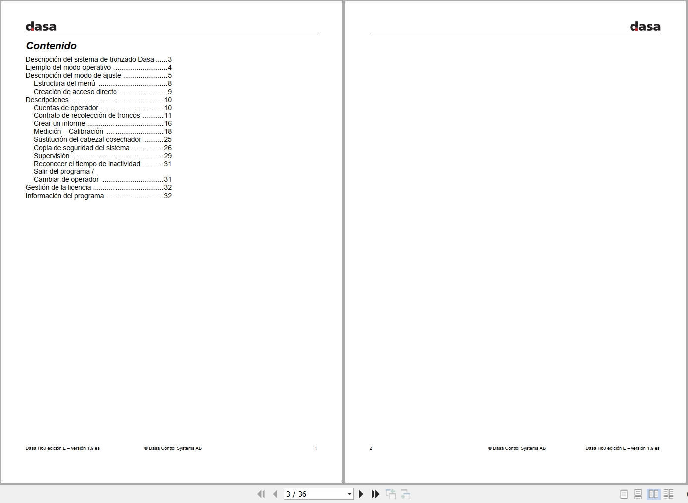 Dasa Bucking Software H60 User Manual ES