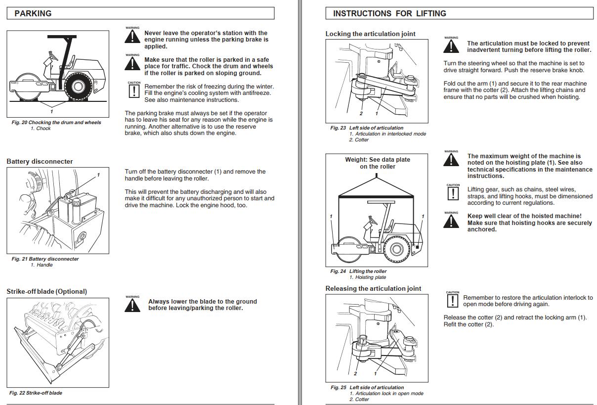 Dynapac Vibratory Roller CA121 CA141 Operation Manual