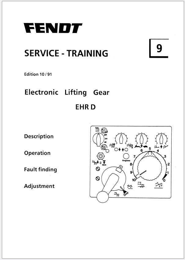 Fendt Control Panel EHR D Service Training EN