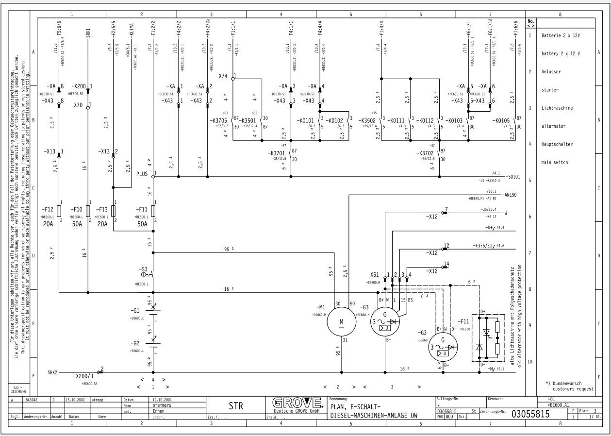 Grove Crane GMK7450 Training Manuals and Schematics