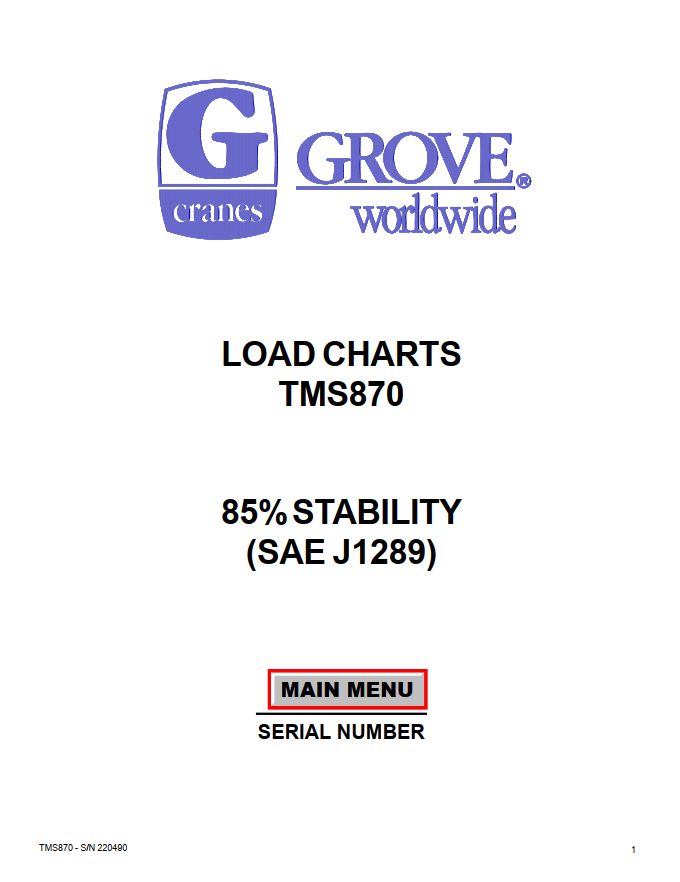 Grove Crane PAT LMI Level II Training Manuals and Schematics