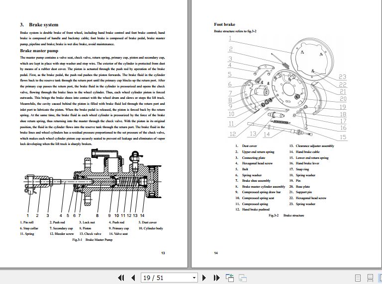 Hangcha Forklift CPD7.5-AC1 to CPD9.9-AD2 Service Manual 2014