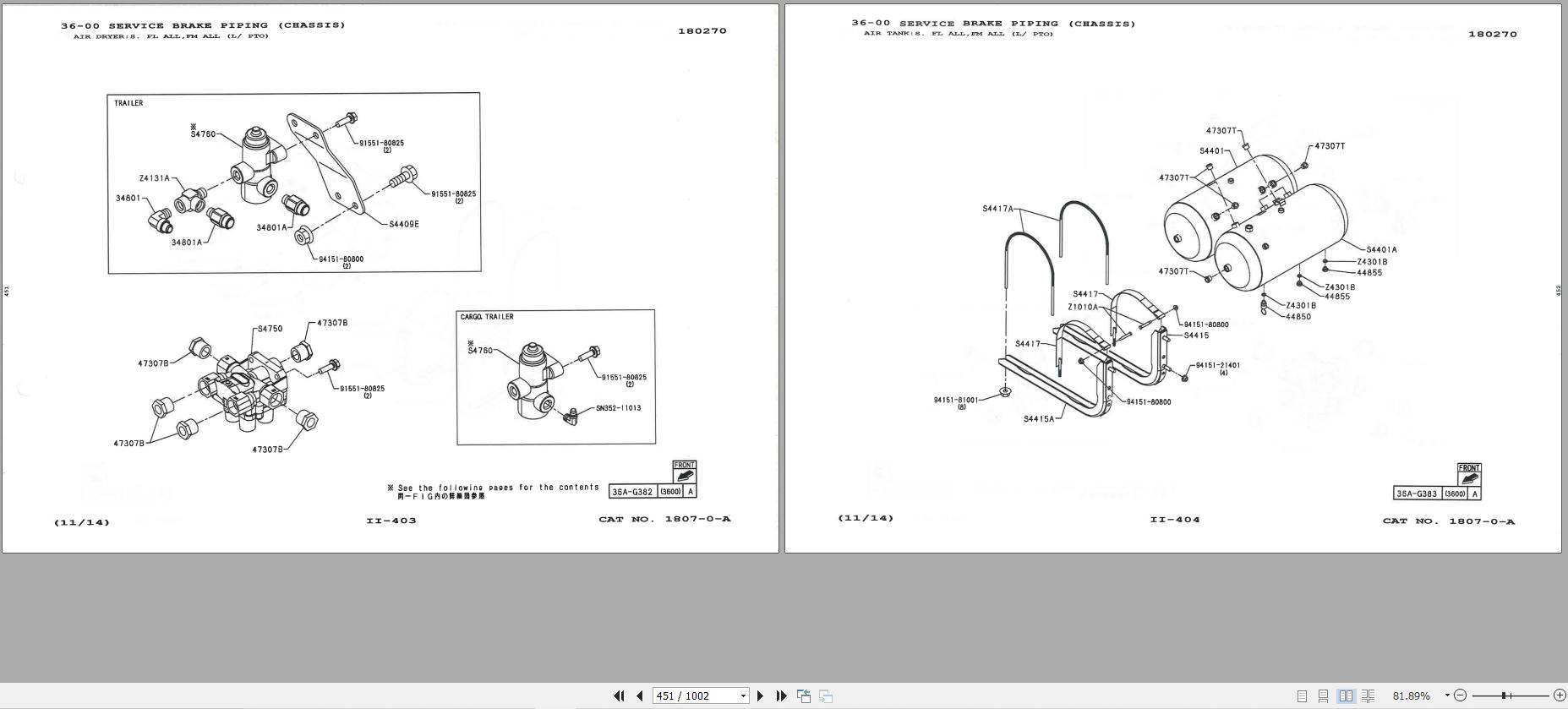 Hino Truck FL8J FM8J Parts Catalog