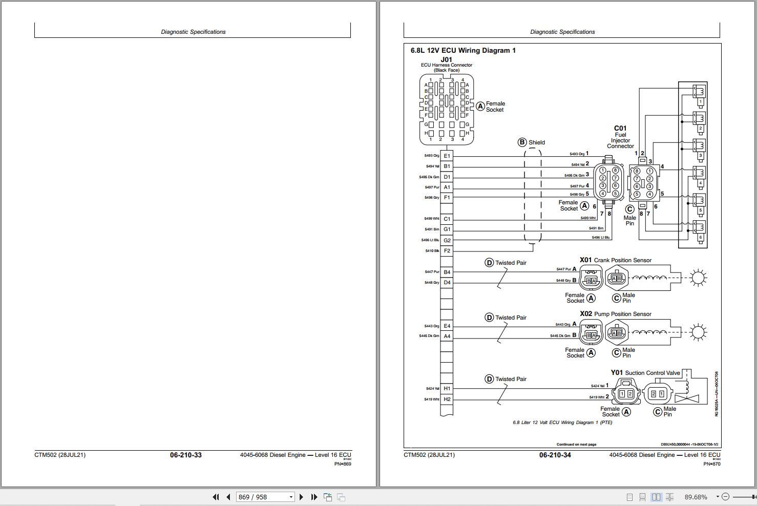 John Deere Engine 4045 6068 Level 16 ECU Component Technical Manual CTM104