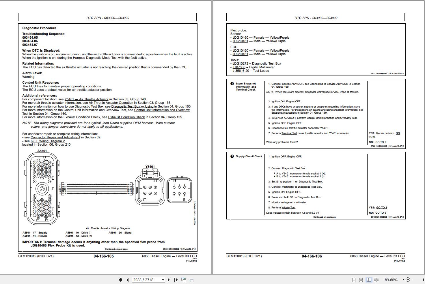 John Deere Engines 6068 Level 33 ECU Component Technical Manual CTM120019