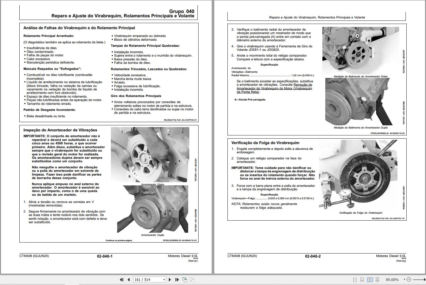 John Deere Engines 9.0L OEM Component Technical Manual CTM408 PT