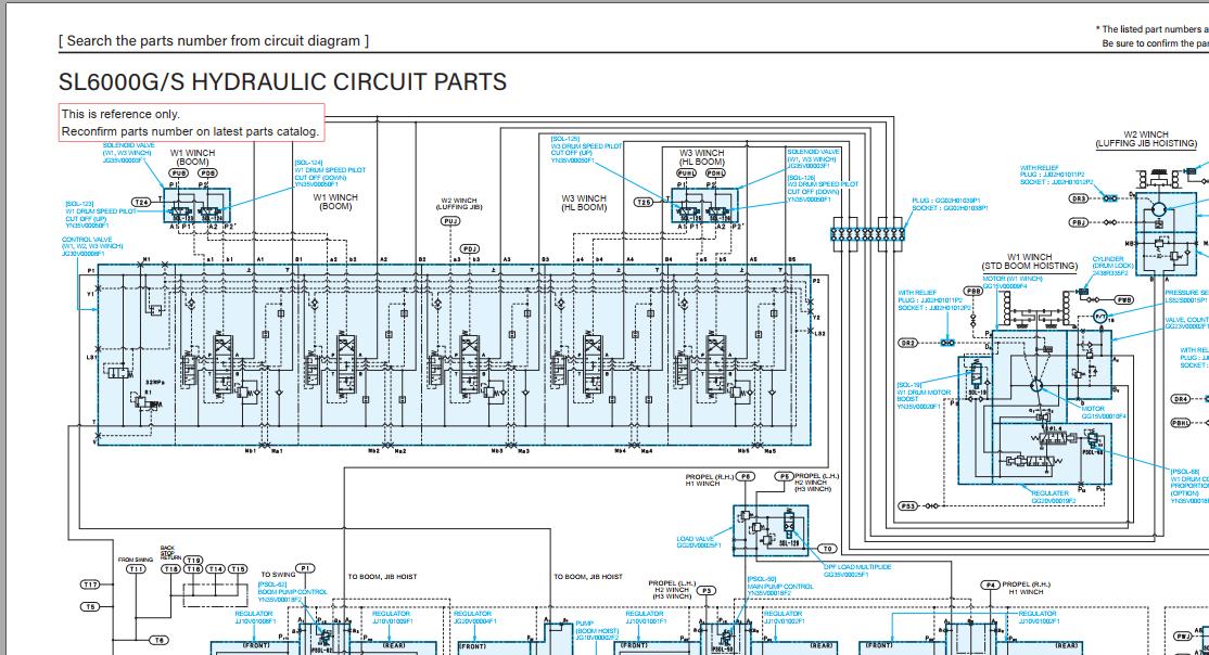 Kobelco Crawler Crane SL6000 Electric Hydraulic Circuit Diagrams