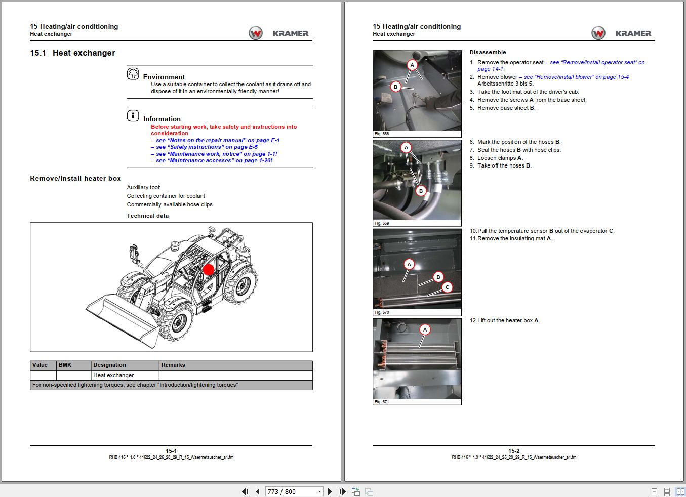 Kramer Telehandlers 4209 to 5509 Repair Manual 1000384654