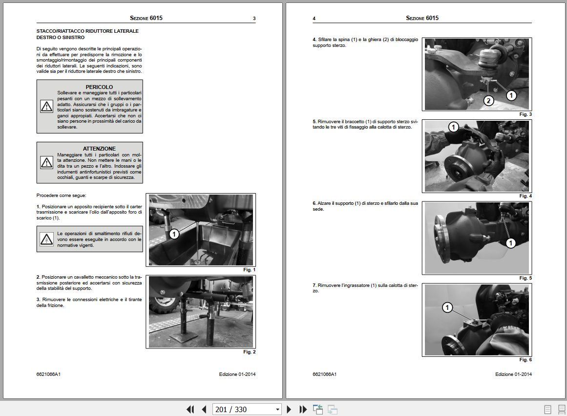Landini Tractor 4630 4645 4655 ISM-VRM Service Manual 6621066A1 IT