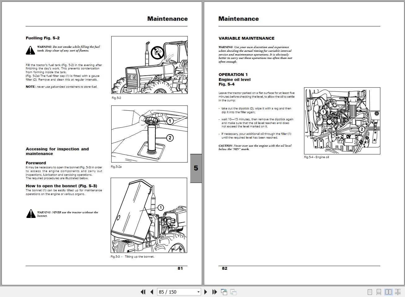 Landini Tractor 5865 to 8865 Operators Maintenance Manual 6508911M1 EN