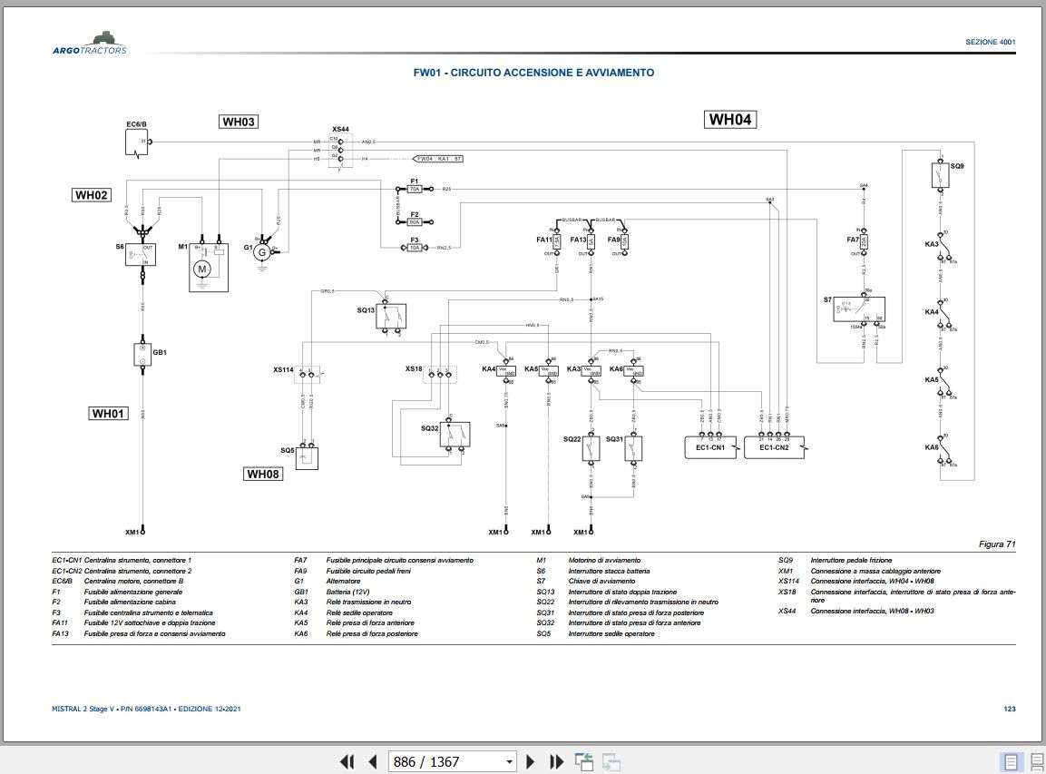 Landini Tractor MISTRAL 2-055 2-060 Service Manual 6698143A1 IT