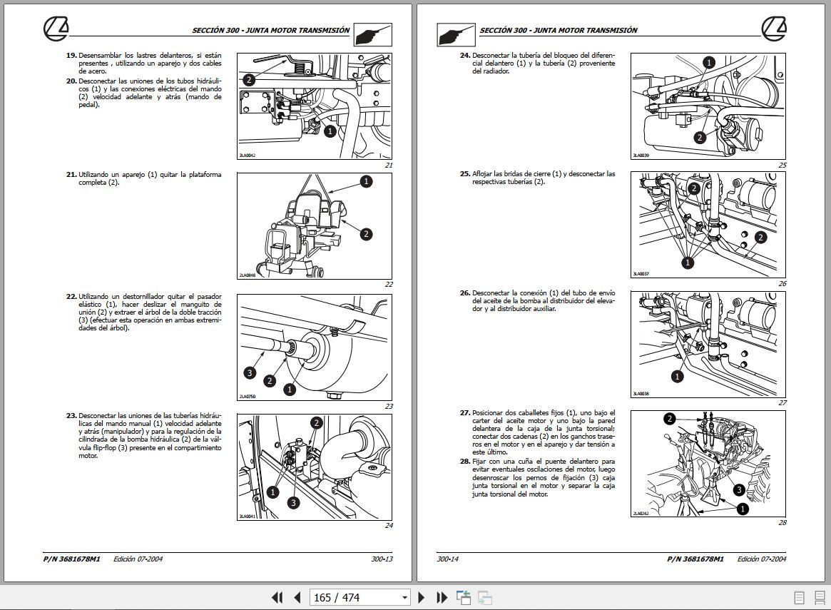 Landini Tractor MISTRAL AMERICA 40HST 45HST 50HST Service Manual ...