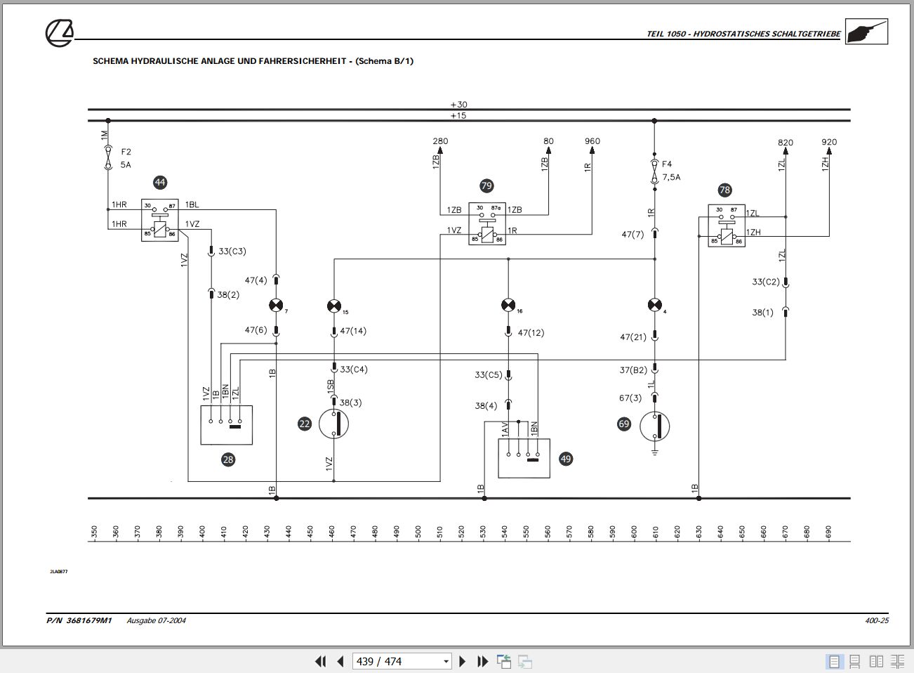 Landini Tractor MISTRAL AMERICA 40HST 45HST 50HST Service Manual ...