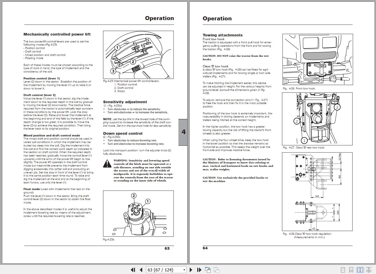 Landini Tractor Mistral 40-55 Operators Maintenance Manual 6510243M1 EN