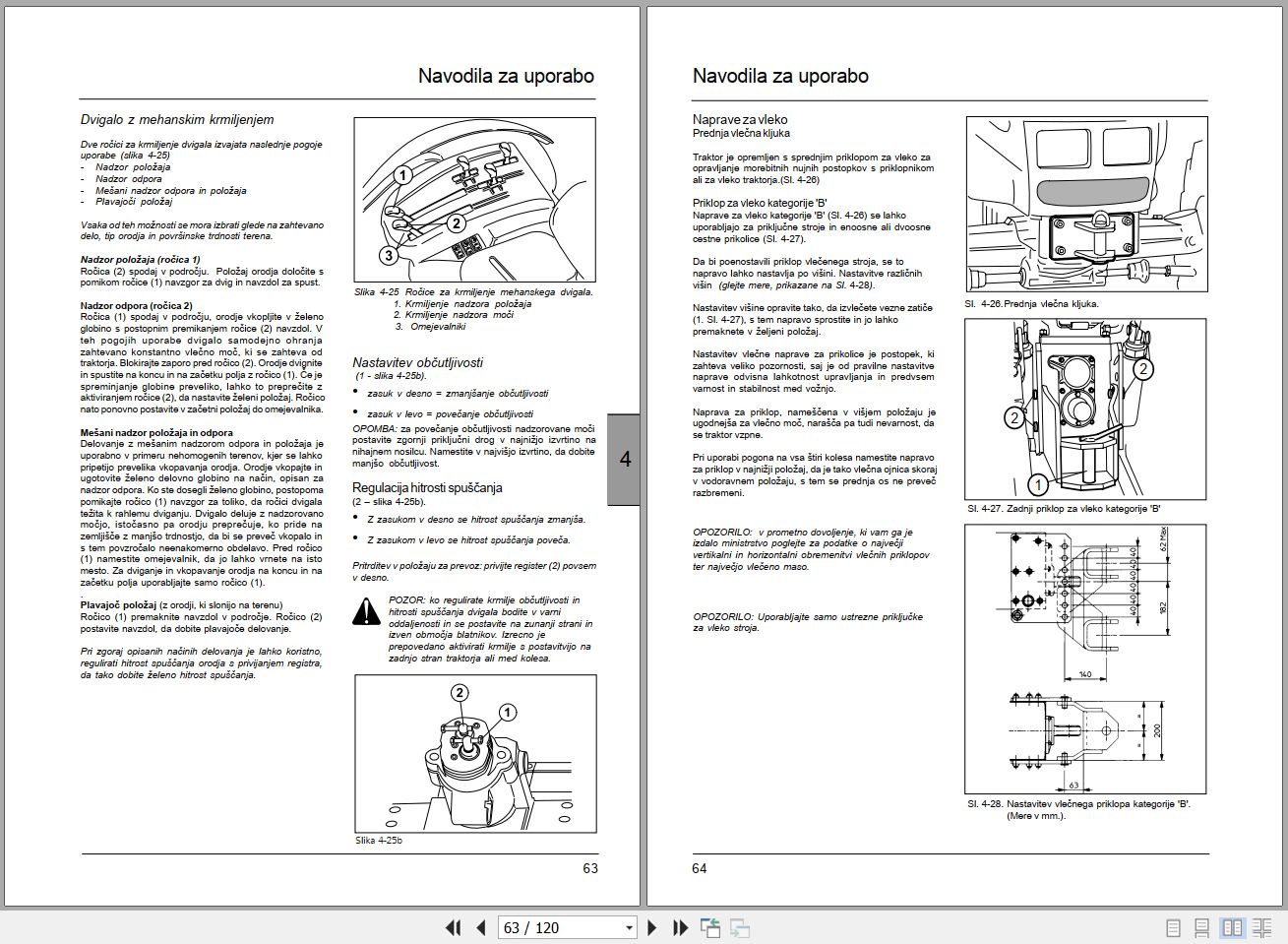 Landini Tractor Mistral 40-55 T3 Operators Maintenance Manual 6502079M1 SL