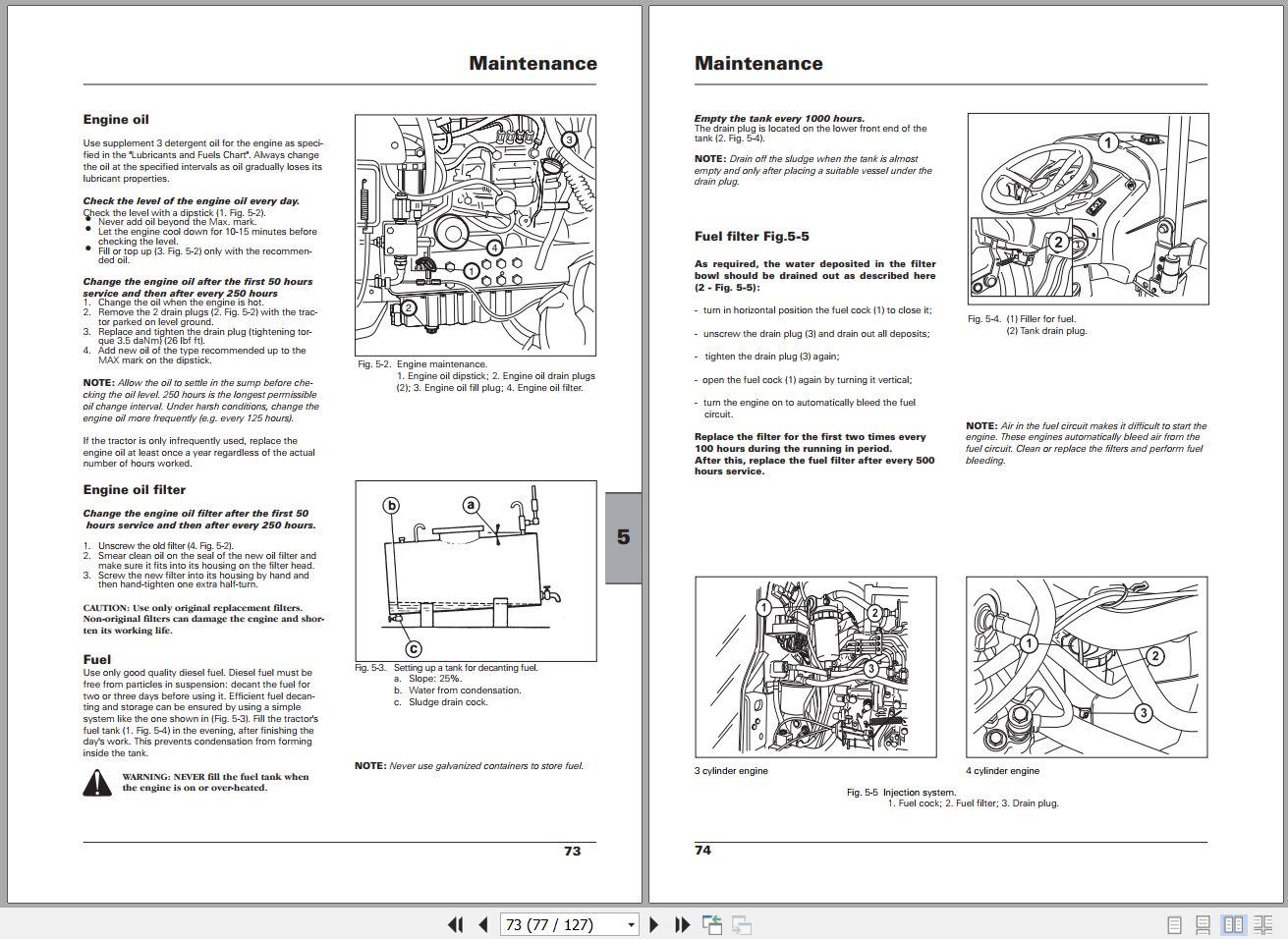 Landini Tractor Mistral 40-55 Tier 3 Operators Maintenance Manual ...
