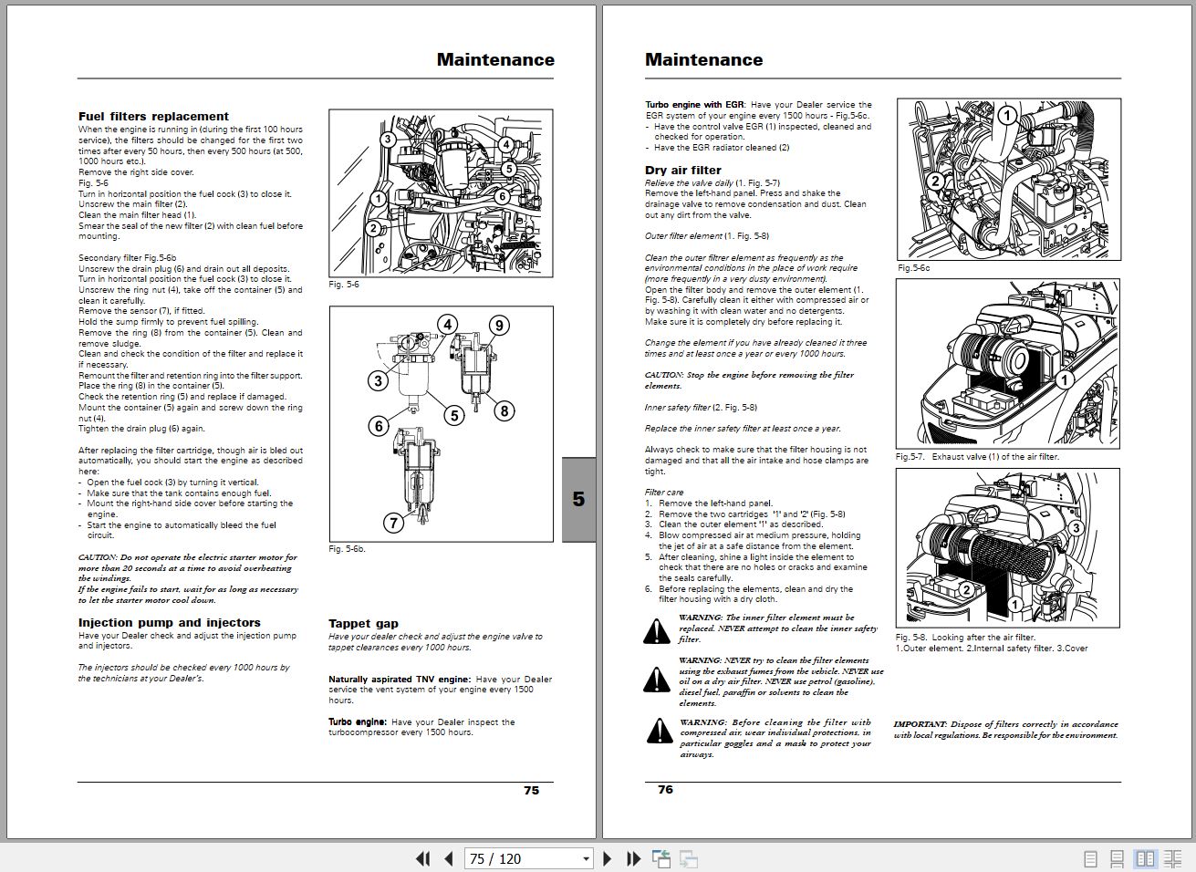 Landini Tractor Mistral 40 T3 to 55 T3 Operators Maintenance Manual ...