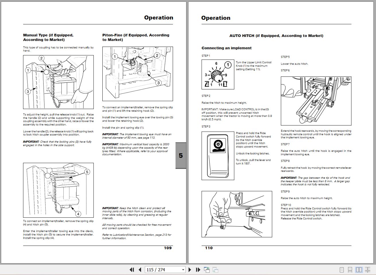 Landini Tractor Powermax 145 165 Operators Maintenance Manual 3693705M1 EN