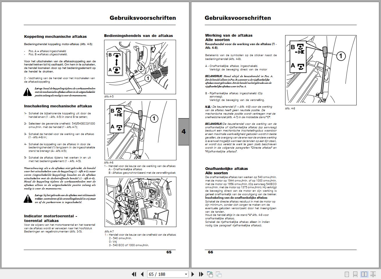 Landini Tractor Rex 65GE to 105GT Boomgaarden Techno Operators Maintenance Manual 4208437M1 NL