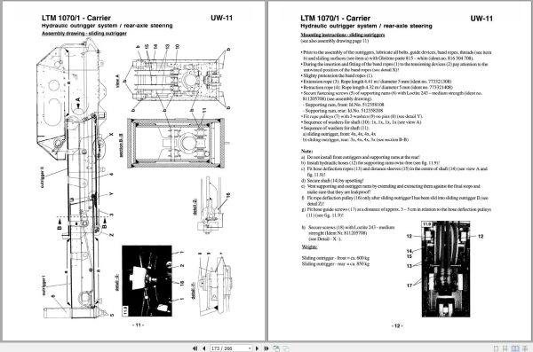 Liebherr Crane LTM1070-1 Service Operators Manual Schematics