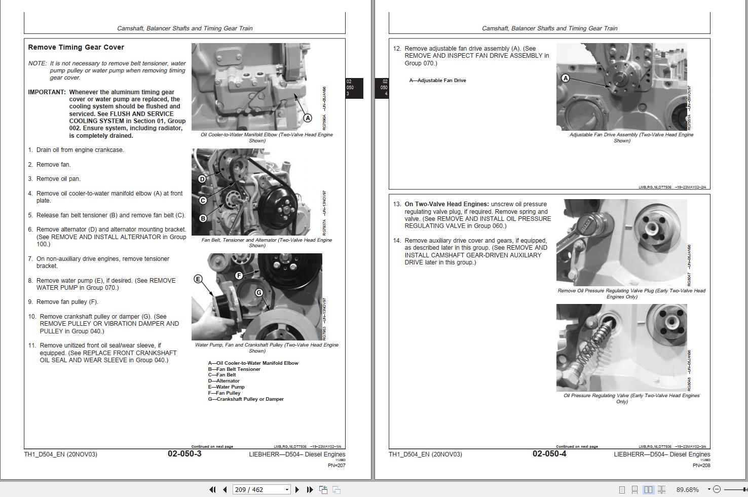 Liebherr Engine D504NA D504T D504TI Workshop Manual 10035869