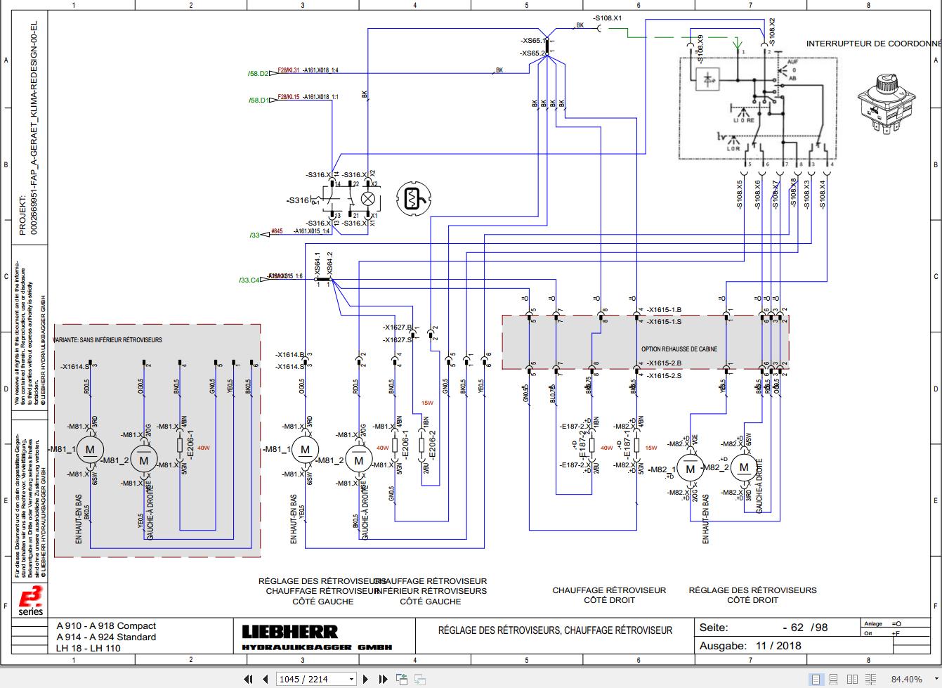 Liebherr Excavator A918-1184 Technical Manual FR