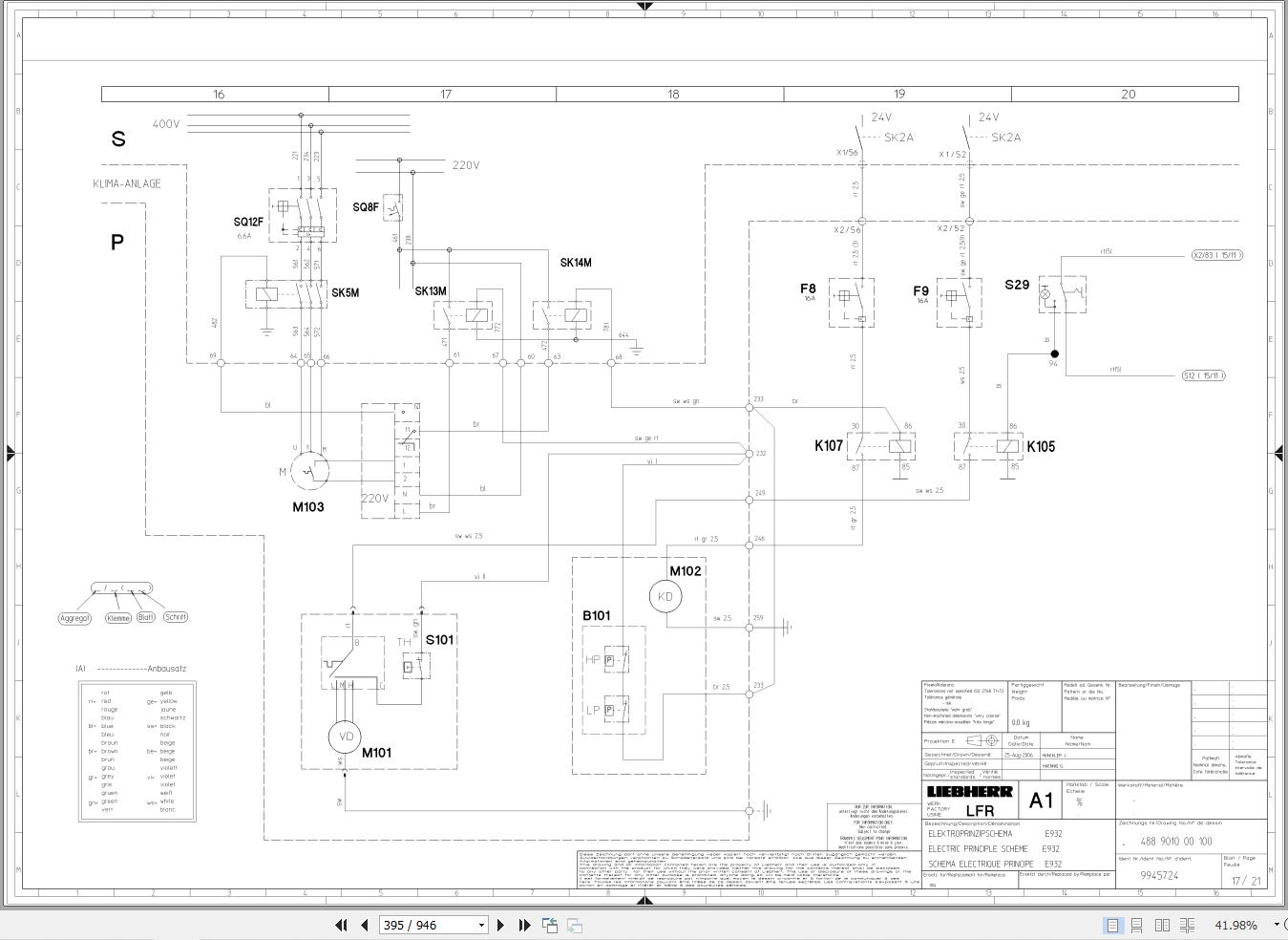 Liebherr Hydraulic Excavator ER900 - ER942 Litronic Service Manual