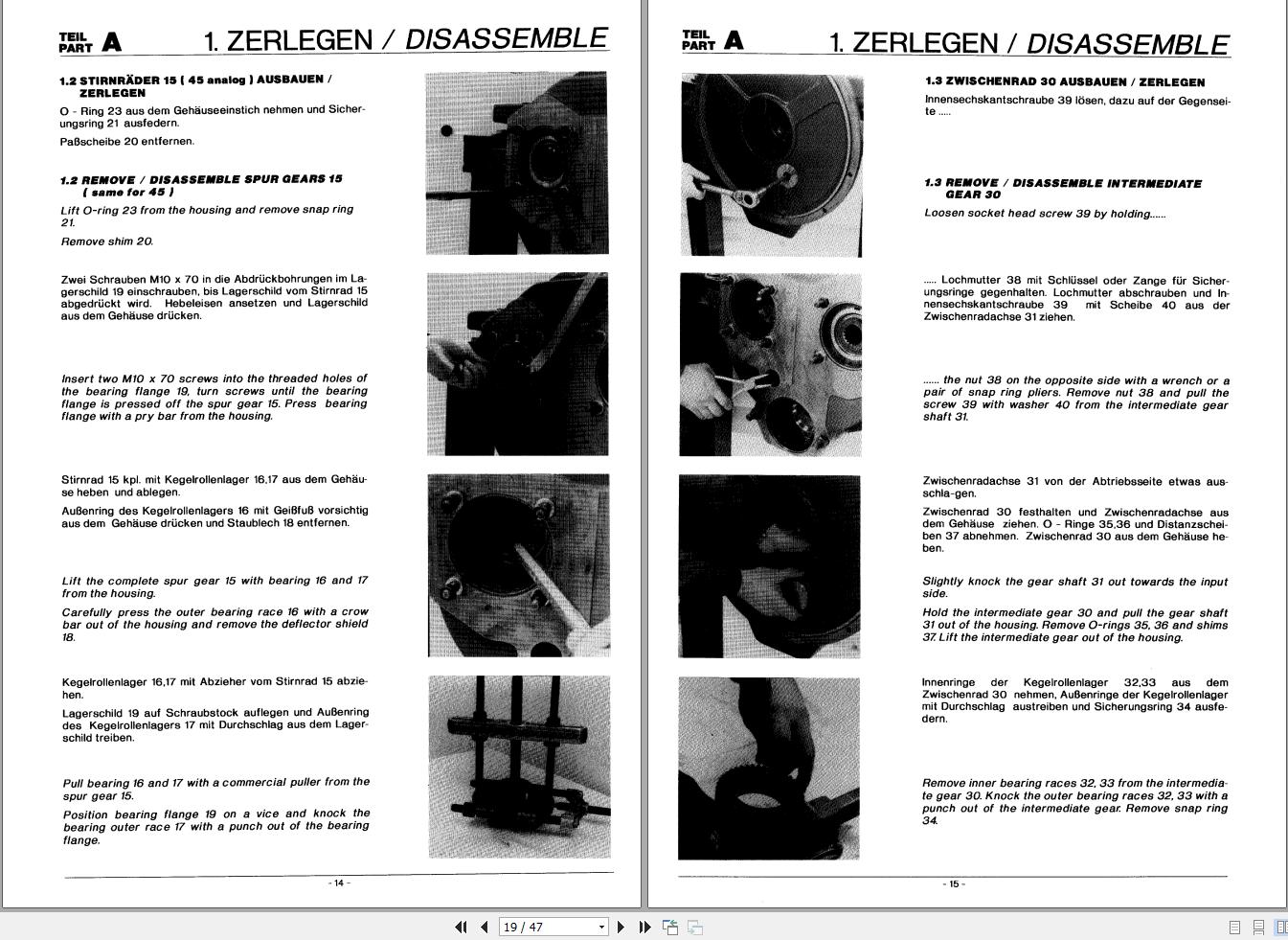 Liebherr Splitter Box PR731C Repair Manual 9780928 EN DE