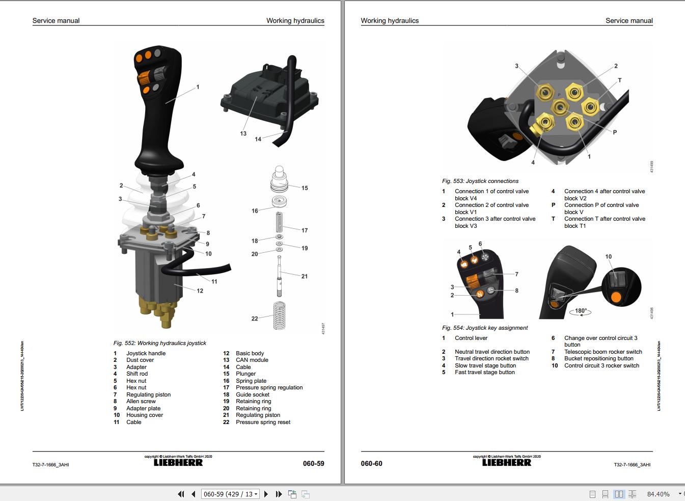 Liebherr Telescopic Handler T32-7-1666_3AS Service Manual 12235424 2020
